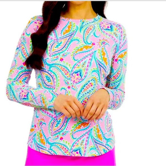 IBKUL | Tops | Ibkul Womens Long Sleeve Crew Neck Top Demi Print Plus ...